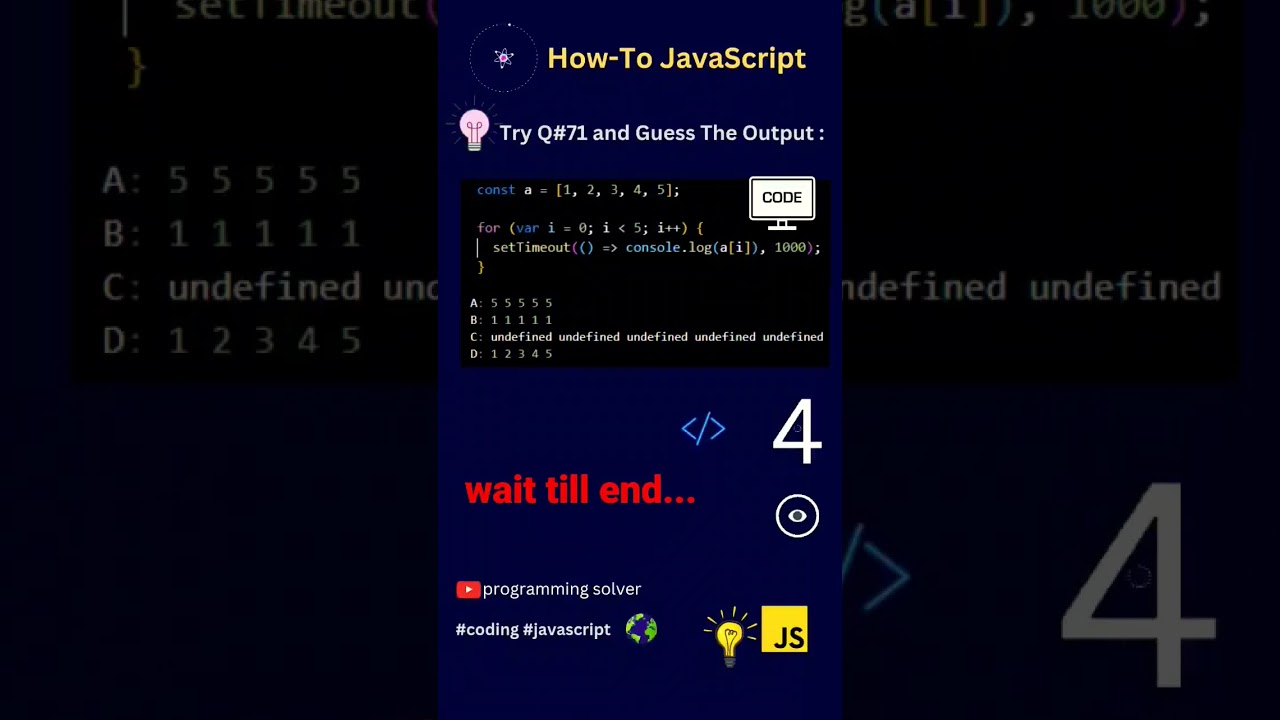 How To Code JavaScript Q#71, Try Solve & Guess The Output #shorts #coding #programming #javascript