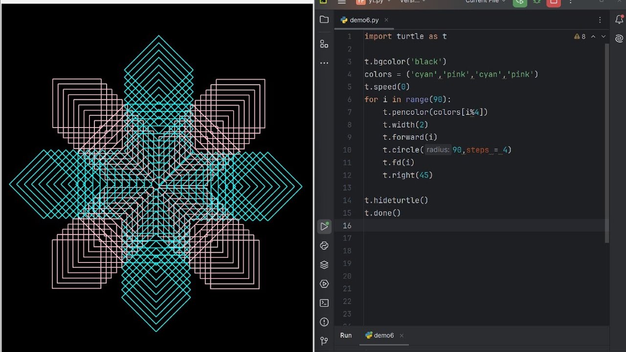 Creating a Hypnotic Spiral With Python Turtle Graphics! ✨