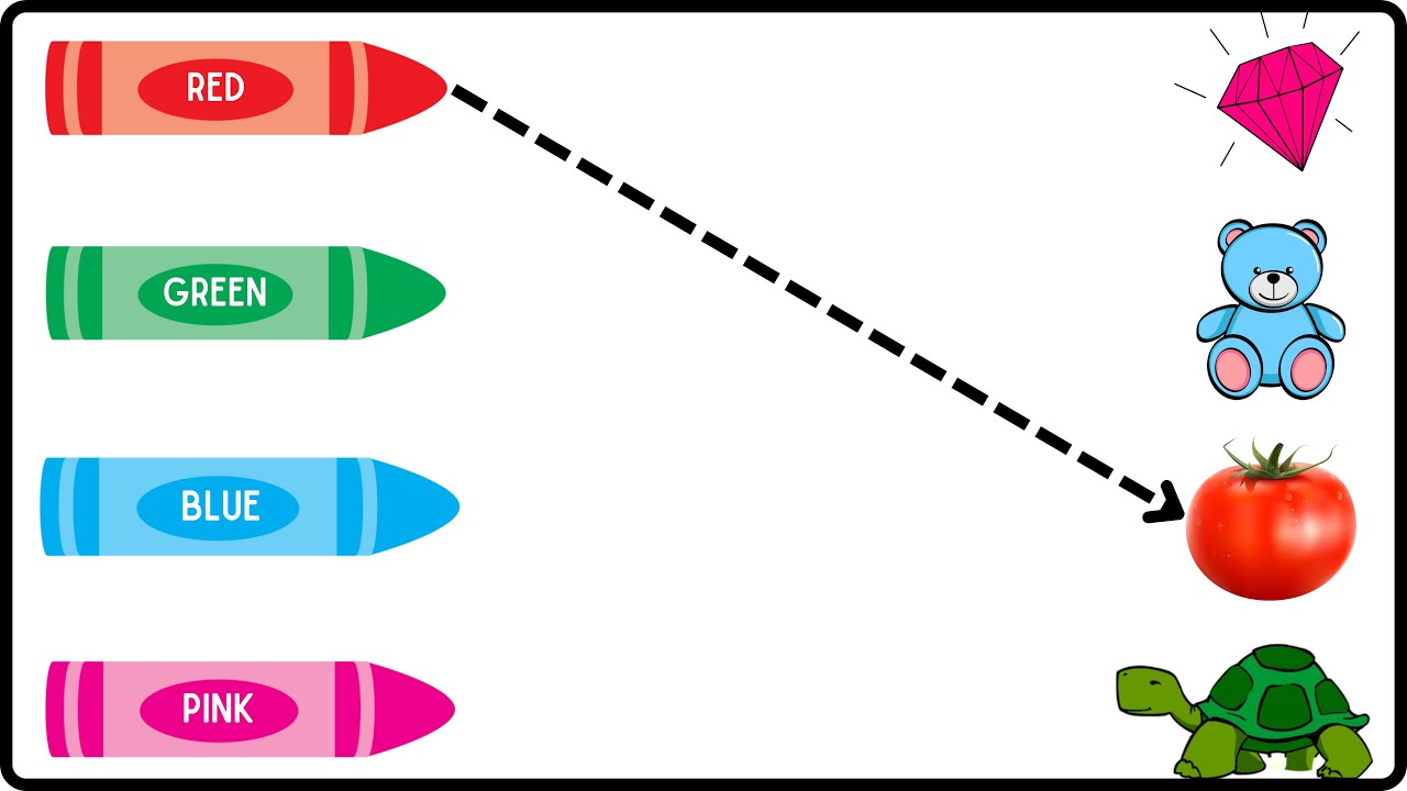 Matching Colours | match the Colors with their objects | evs worksheet | toppo kids