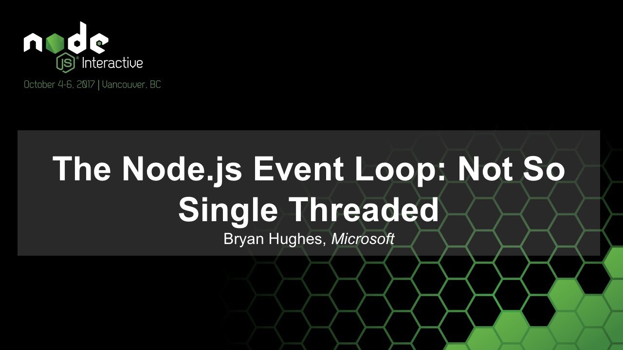 The Node.js Event Loop: Not So Single Threaded