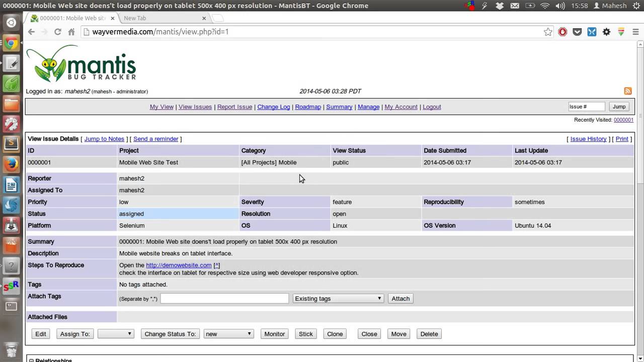 Mantis Bug Tracker Tutorial   YouTube