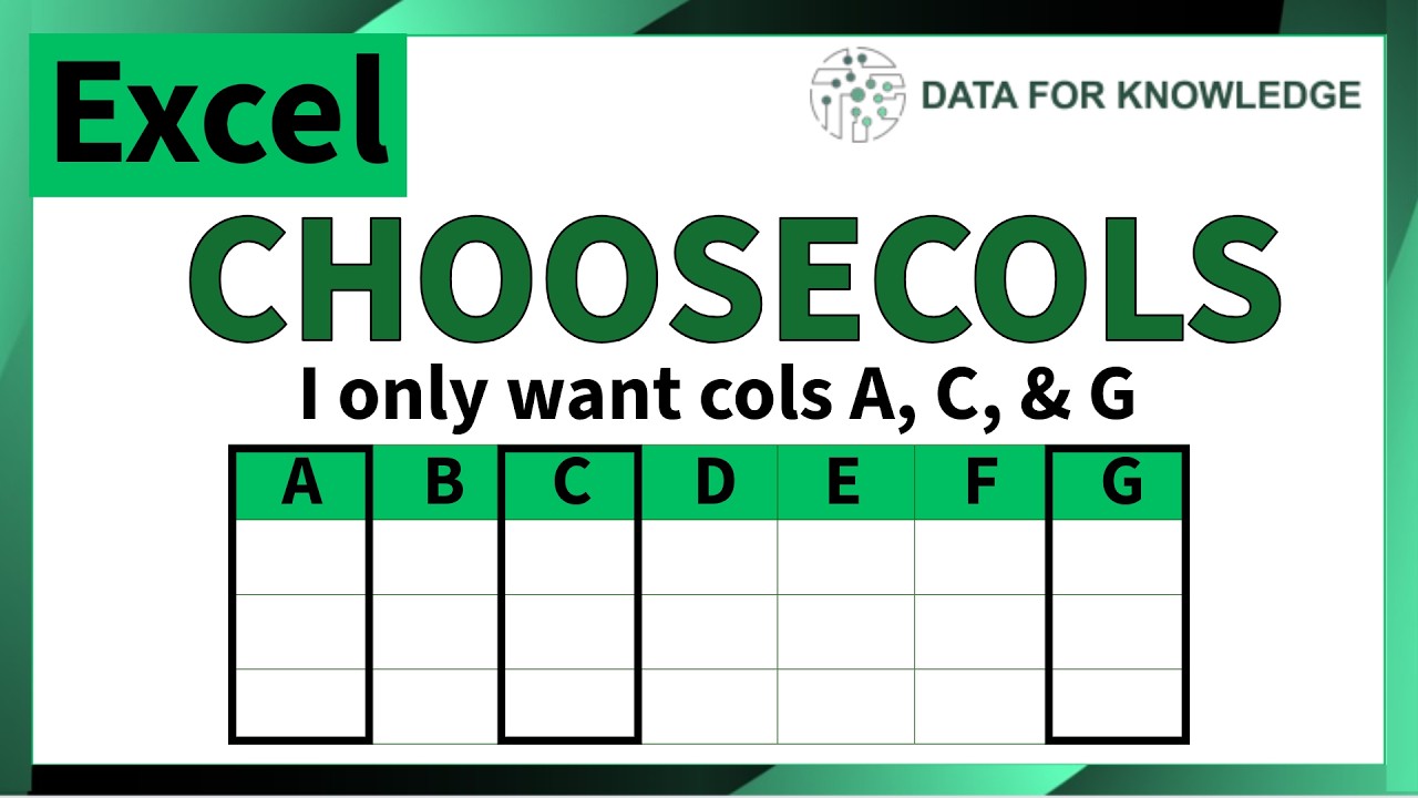 Use CHOOSECOLS function in Excel to extract columns from larger table