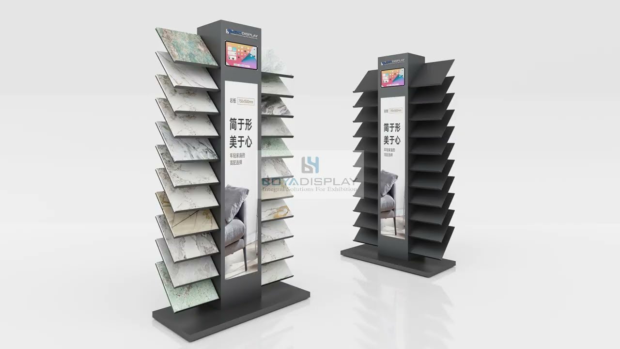 Double Row Vertical Simple Display Rack - boyadisplays.com