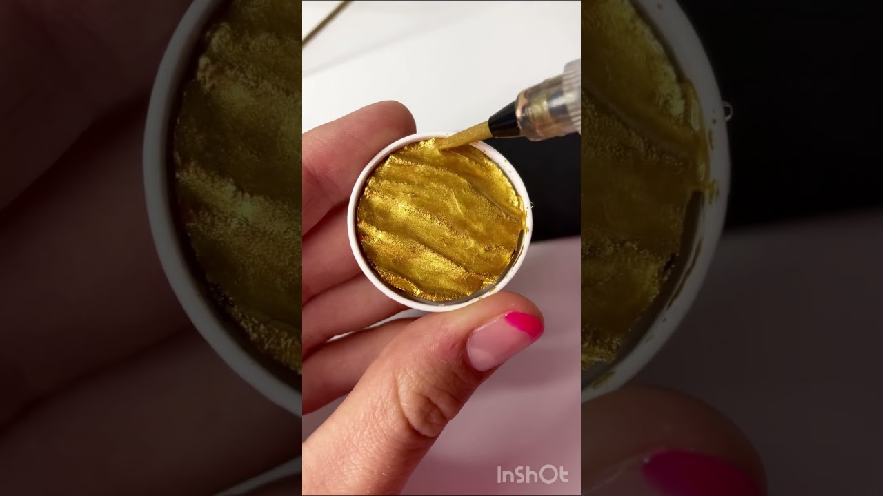 SUPER SATISFYING metallic watercolor!
