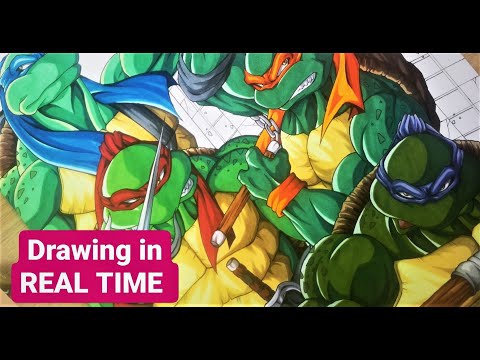 Drawing the Ninja Turtles #shorts