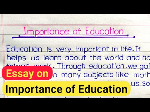 Essay on Importance of Education/Importance of Education Essay/Essay importance of education English