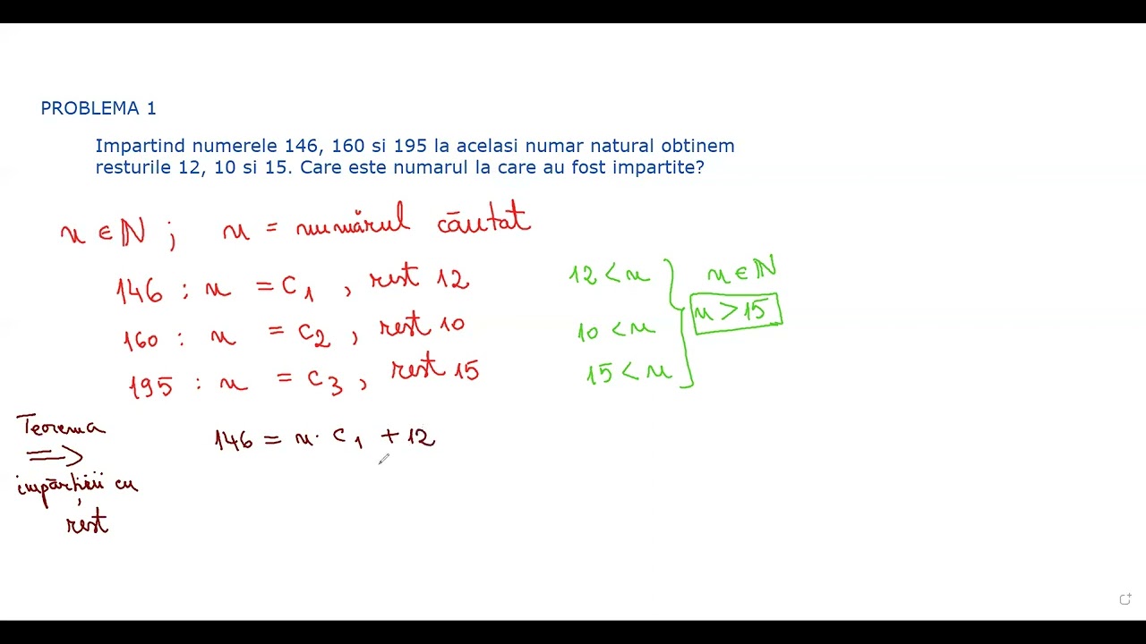CMMDC si CMMMC. Teorie, exemple și problema