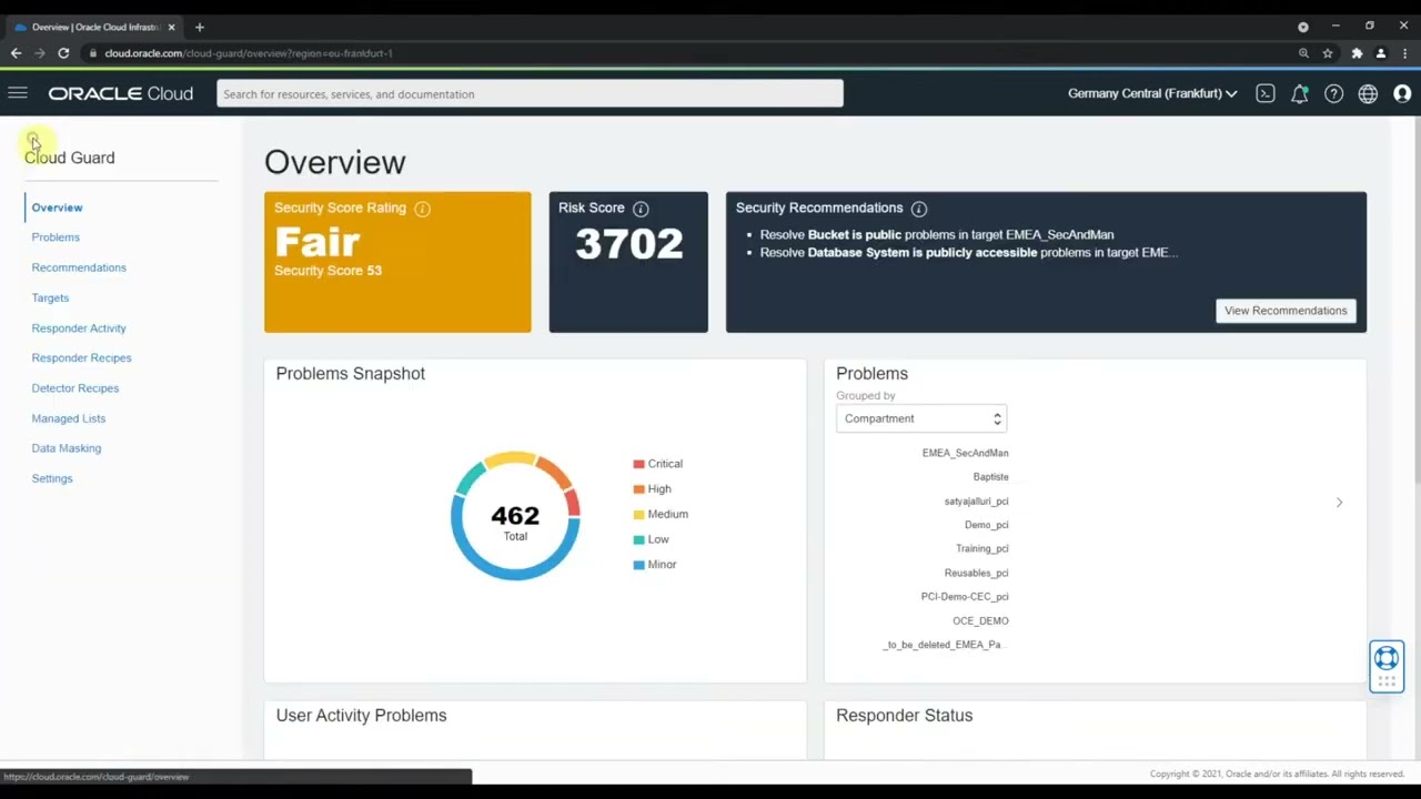 Cloud security using Cloud Guard | Oracle Cloud