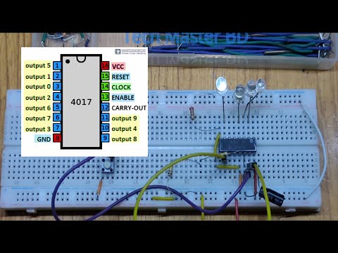 4017 ic uses and basic counter ic principles with circuit biasing || 4017 ic projects