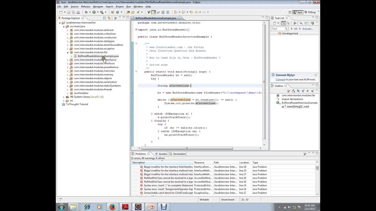 Java Interview Question And Answer How To Read A File Using BufferReader in Java Explain Java Interv