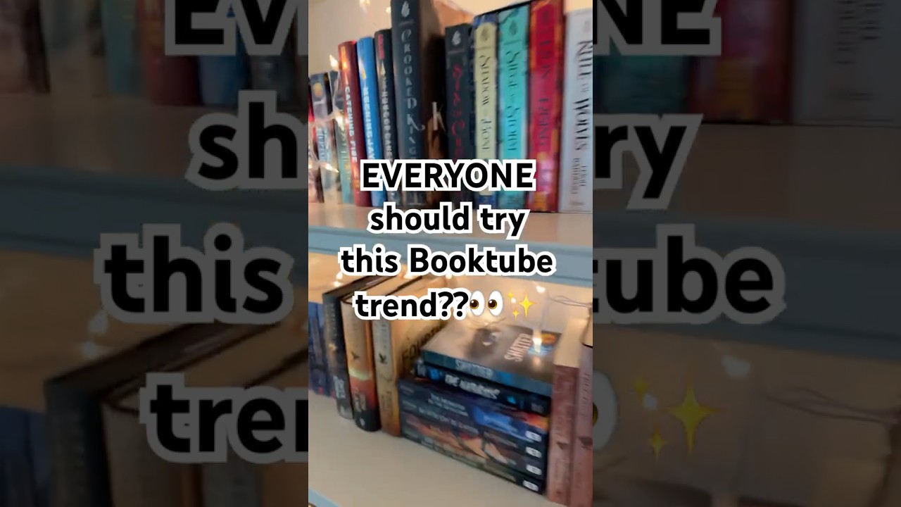 EVERYONE should try this BOOKTUBE trend??👀✨#booktube #books #booktok #bookish #tbr #bookrecs