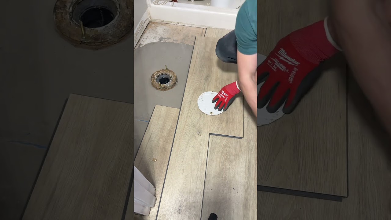 How to install bathroom flooring #diy #laminate #foryou
