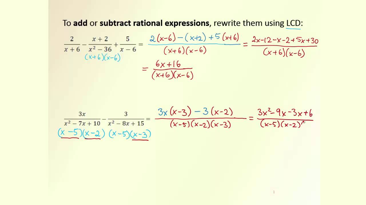 0P5 Rational Expressions