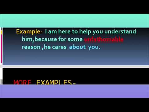 Meaning of the word #Unfathomable #english Learn New Word
