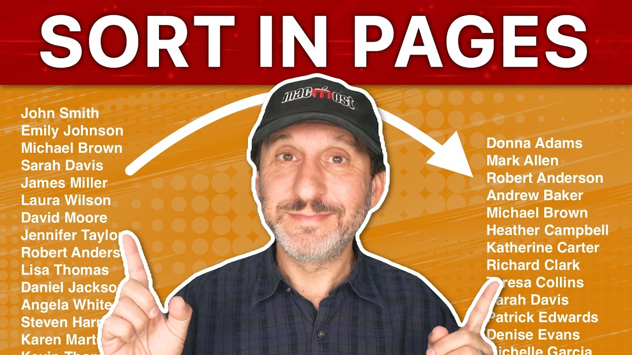 How To Sort a List Alphabetically In Pages