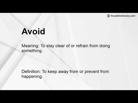 Avoid Meaning