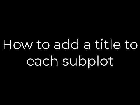 Python :How to add a title to each subplot(5solution)