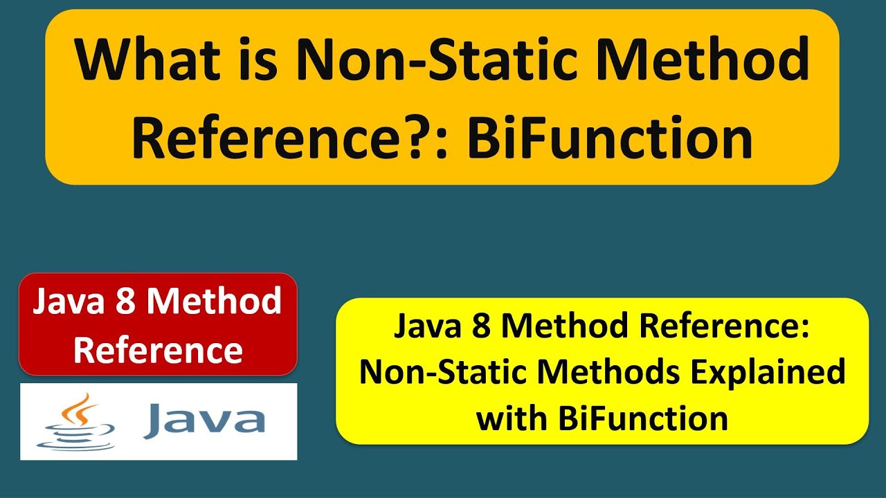 What is Non-Static Method reference? - BiFunction | Java 8 method reference