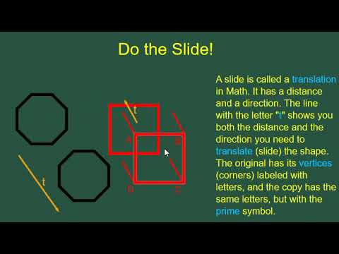 The SLIDE (Known as a Translation in Math)
