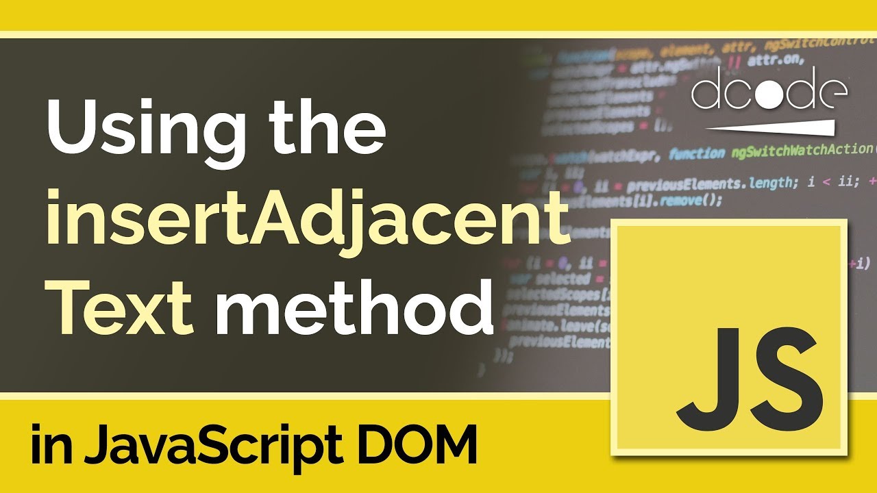 JavaScript DOM Tutorial - Element.insertAdjacentText()