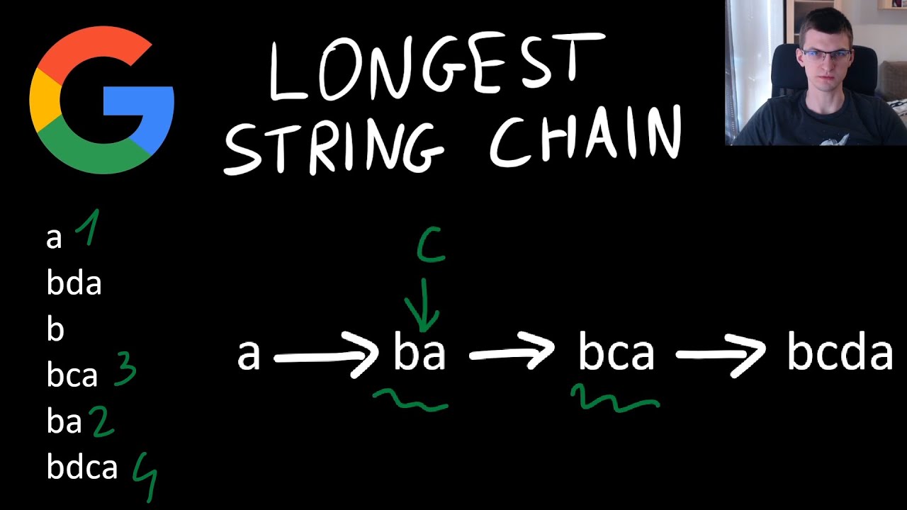 Google Coding Interview Question - Longest String Chain