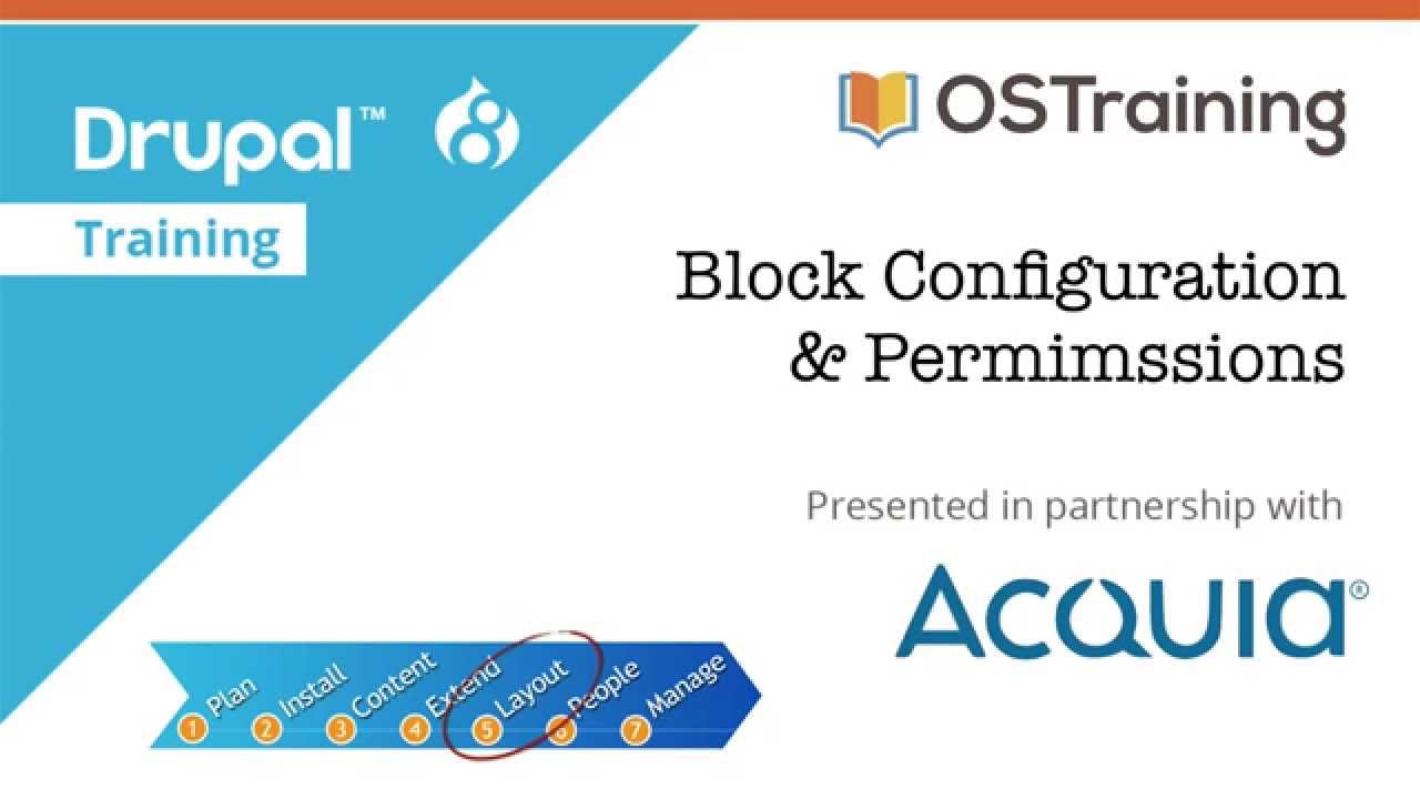 Drupal 8 Beginner, Lesson 49: Block Configuration and Permissions