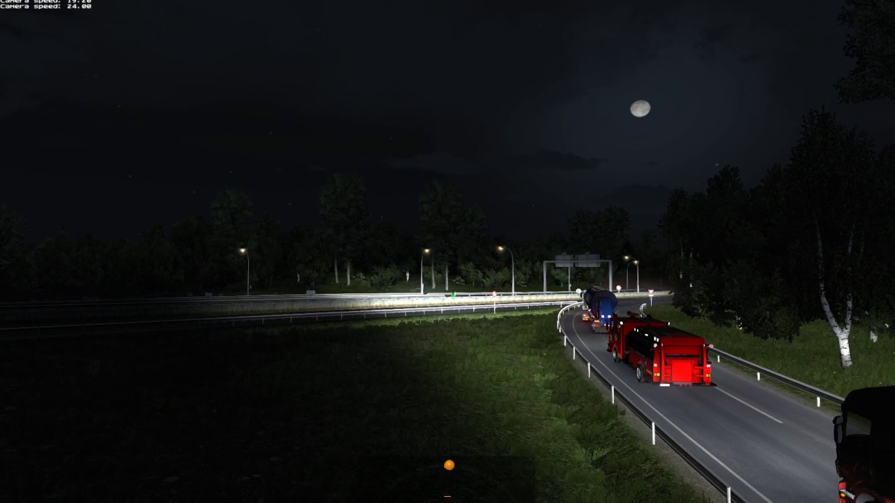 Fire trucks in traffic (with siren and flashing lights) ETS2 1.27.XX ...