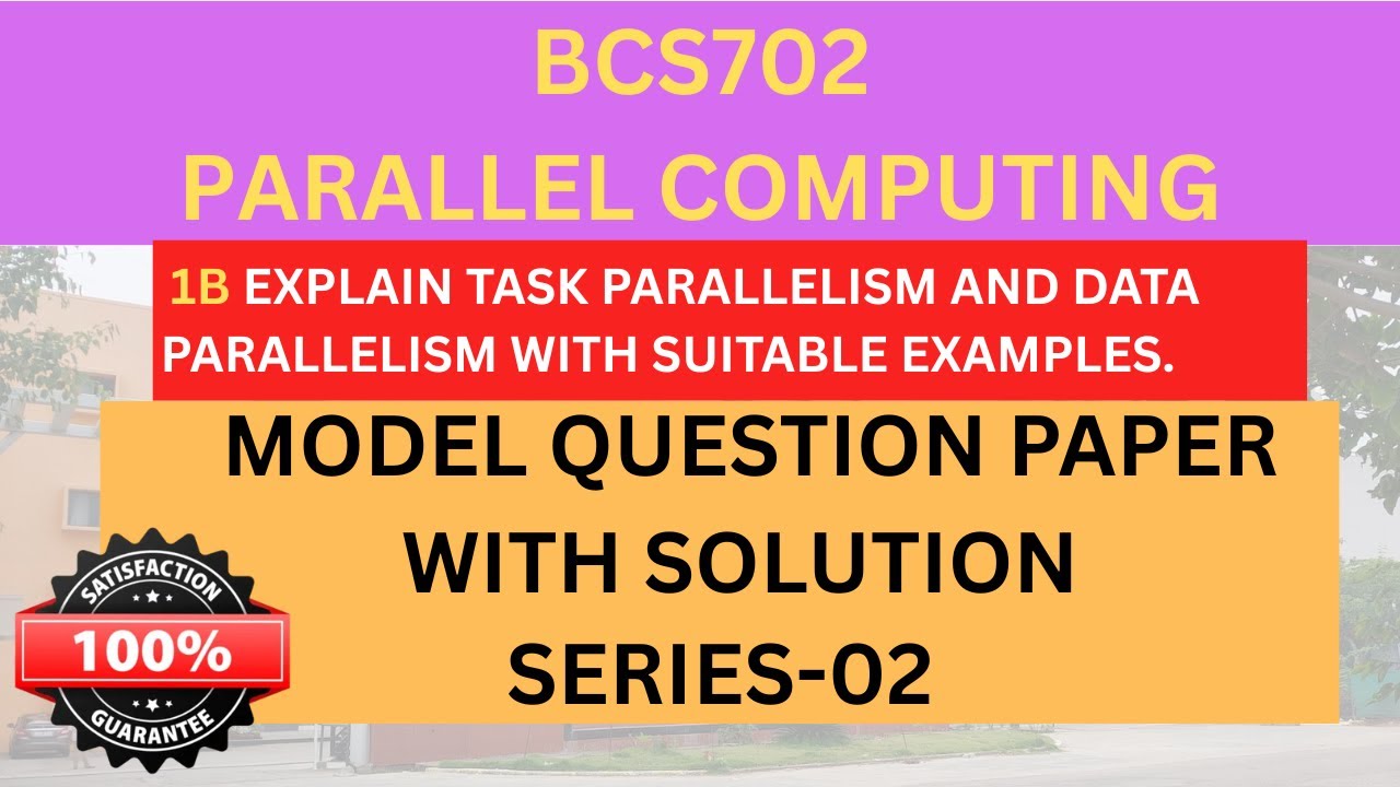 BCS702 Parallel Computing Q1(b) | Task vs Data Parallelism Explained | VTU Exam Answer