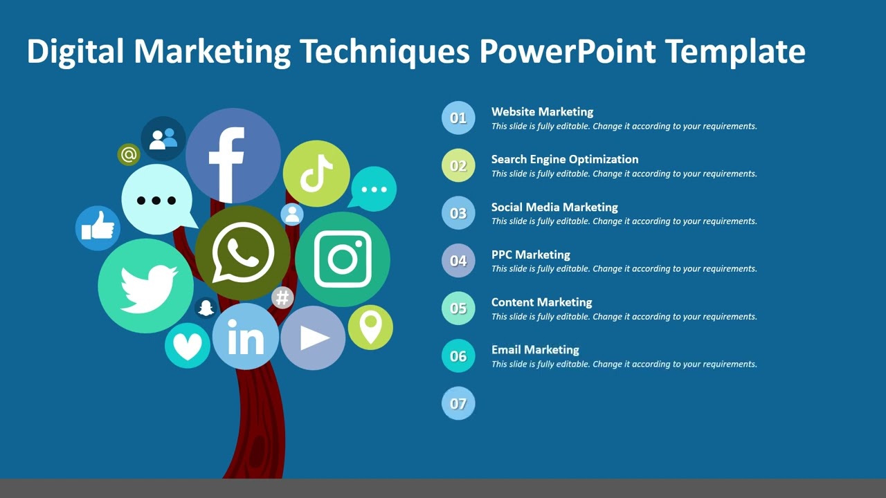 Digital Marketing Techniques PowerPoint Template | Kridha Graphics