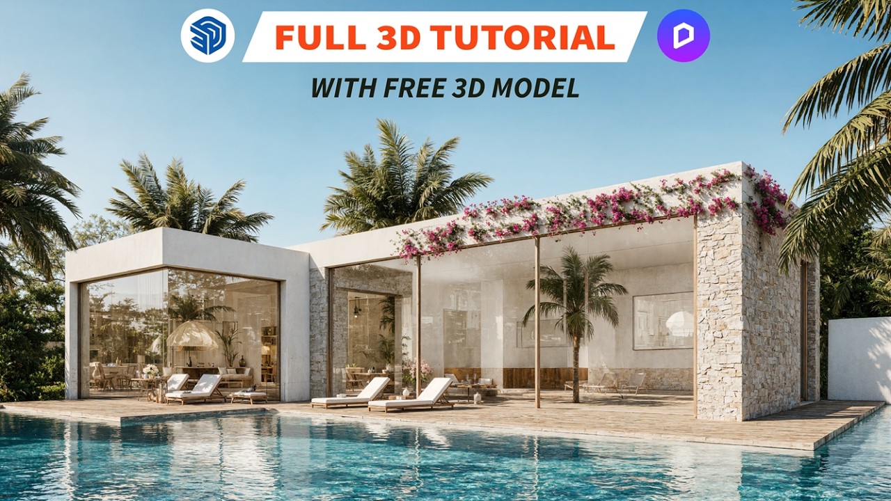 D5 Render Course (Free) Complete SketchUp Exterior Tutorial