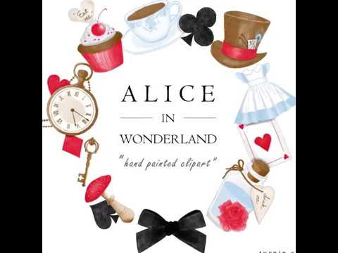 Watercolor Alice In Wonderland Clipart Set (Cute & Beautiful PNG Images)