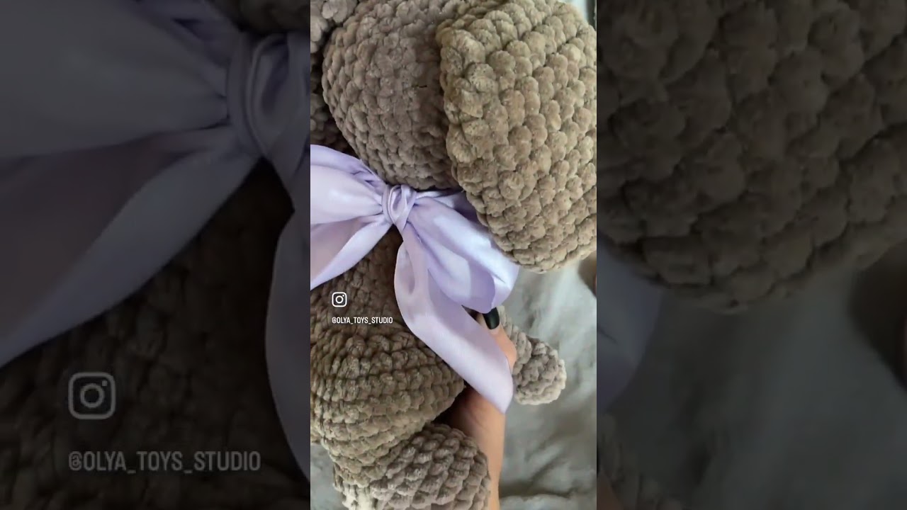 Plush PUPPY with cute crochet pattern. simple template in PDF format Amigurumi's dog. Animal Crochet