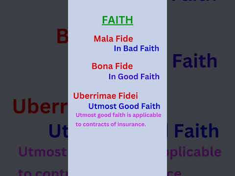 Legal Maxims / Mala fide / bona fide / uberrimae fidei / meanings #legalmaxims