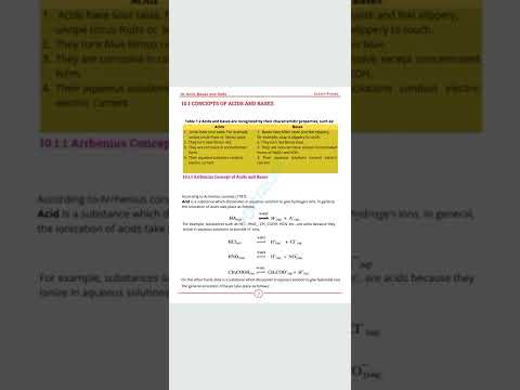 Description of acids and bases according to Arrhenius concepts || official tech channel