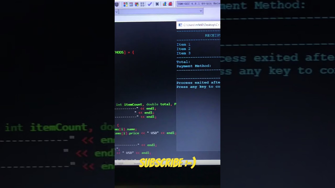 card payment IDE dev c++ #cppprogramming
