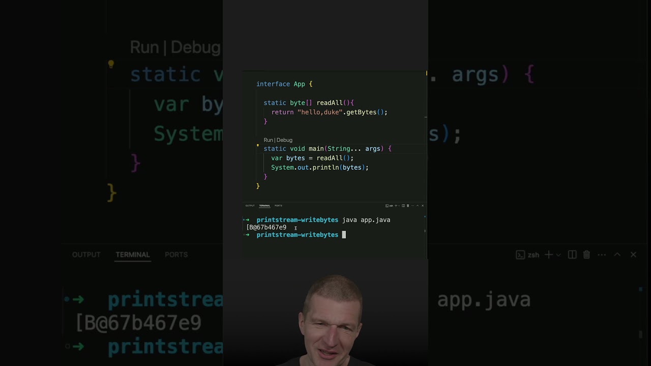 Printing byte[] With System.out #java #shorts #coding #airhacks
