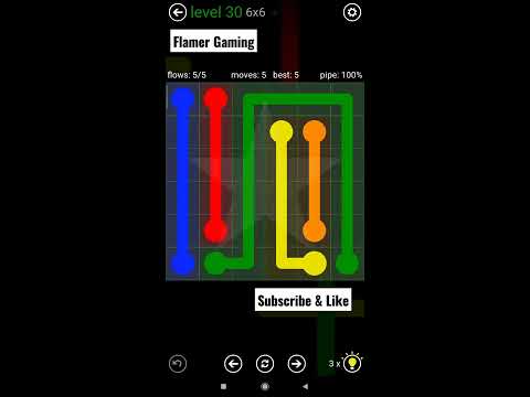 Flow Free || 6x6 Mania || Level 30 Gameplay