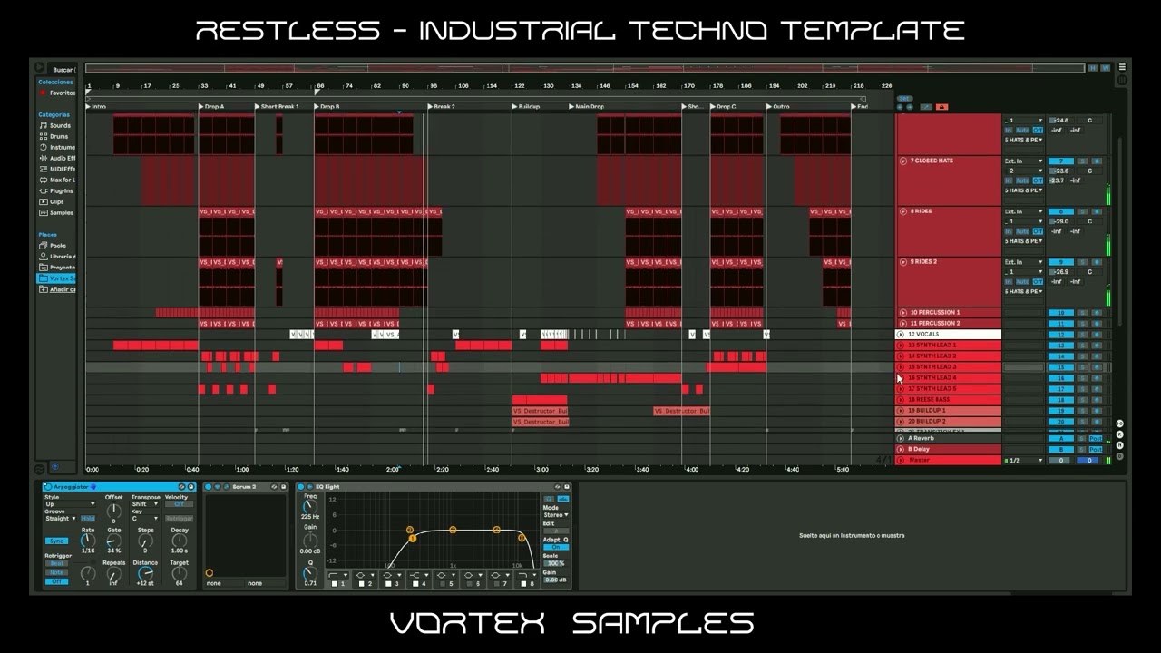 Restless - Industrial Techno Template for Ableton Live [Project File + Samples]