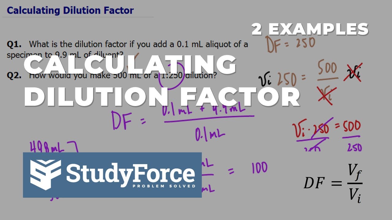 Calculating Dilution Factor