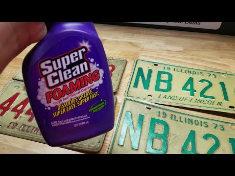 Cleaning Some Vintage License Plates With SuperClean!