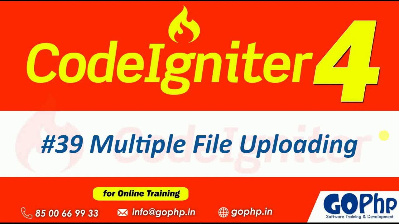 #39 Multiple File Uploading in codeigniter 4