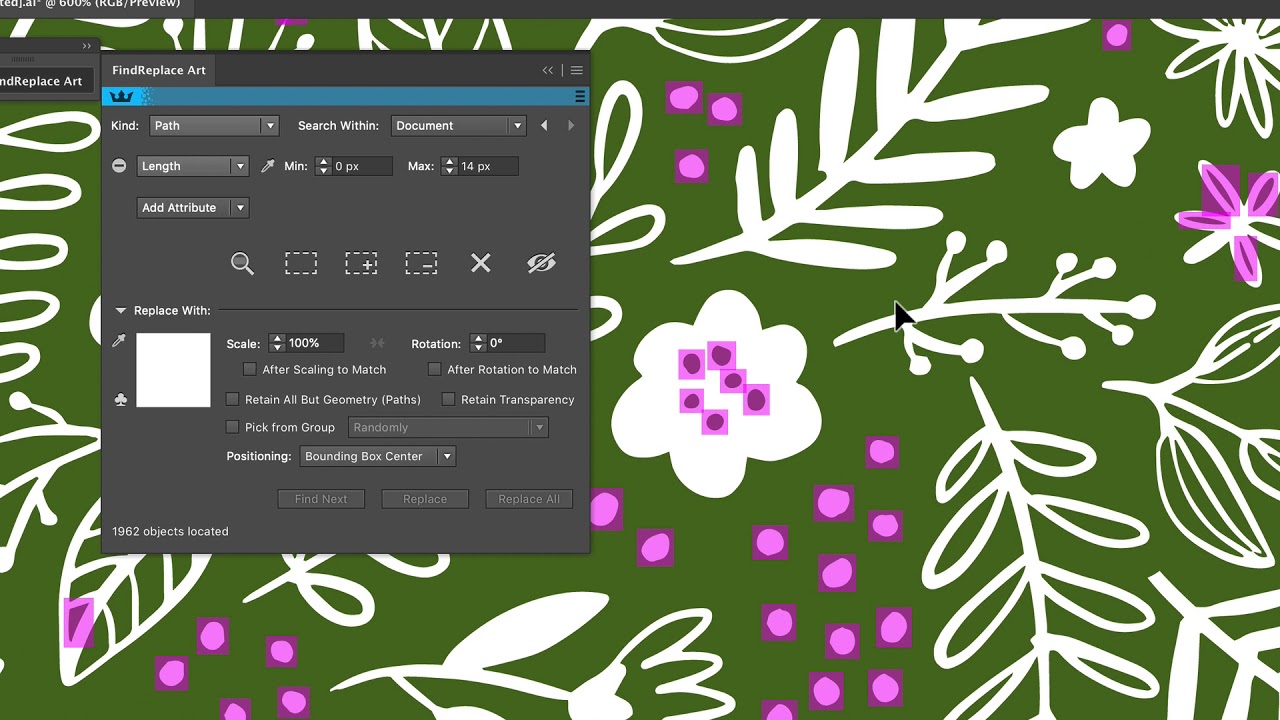 Adobe Illustrator efficient vector pattern workflow with Astute Graphics tools.