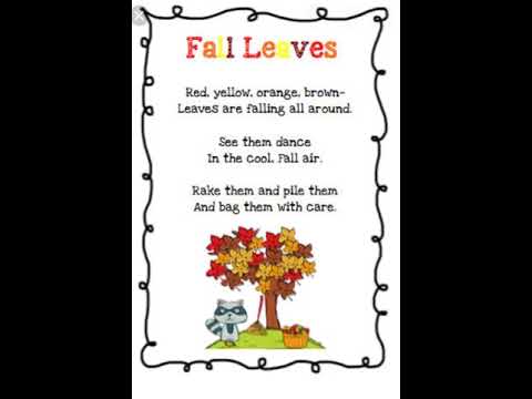 Fall Leaves poem of Margaret Postgate - Cole Read by Zohra
