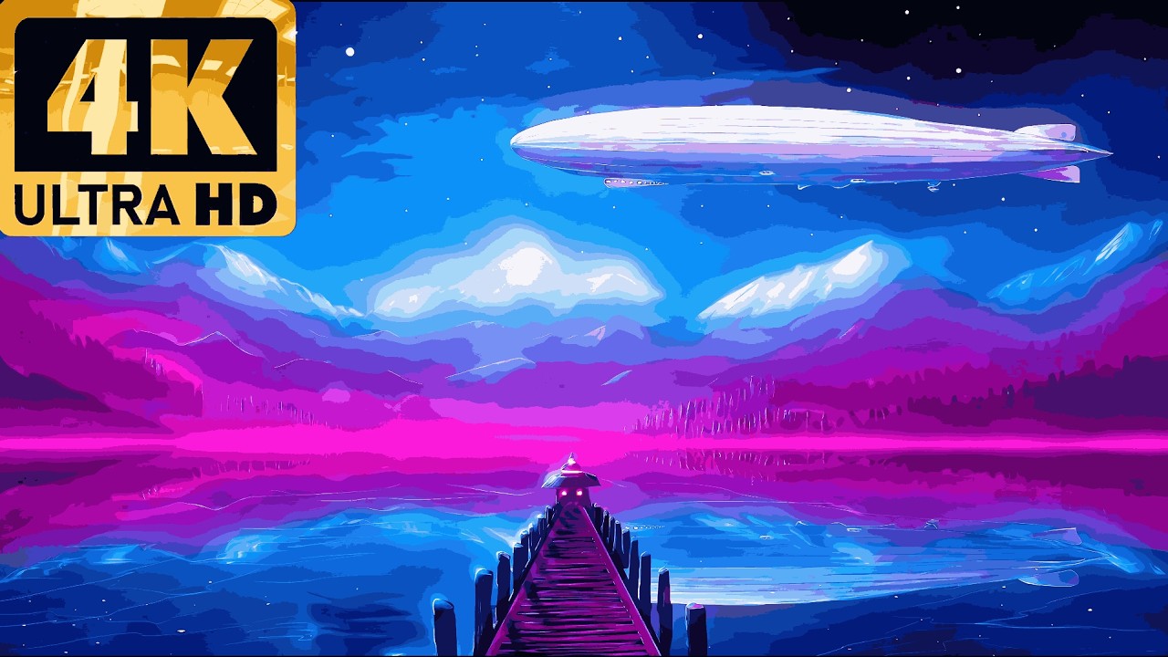 Zeppelin Over The Lake Live Wallpaper 4k