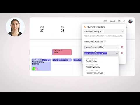 View multiple time zones in your calendar