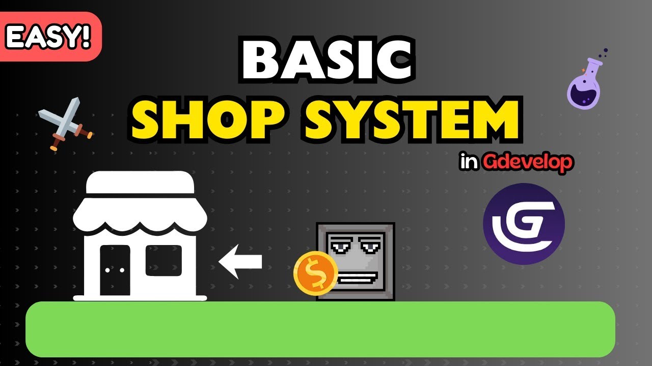 BASIC SHOP SYSTEM IN GDEVELOP🔥[EASY] tutorial for beginners💯