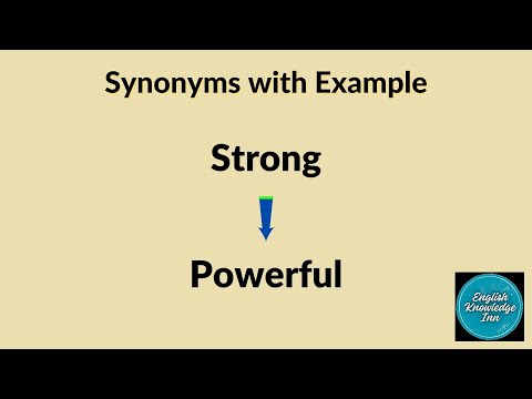 Synonyms of Strong | English synonyms words | Example of synonym words