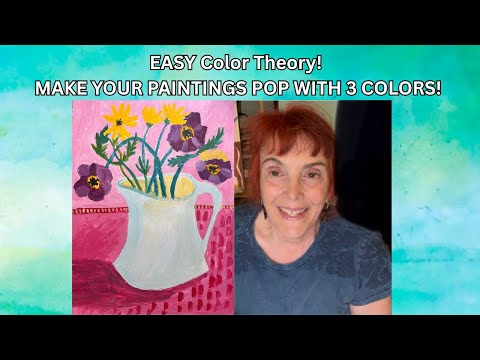 Easy Color Theory! Make your Paintings Pop with 3 Colors!