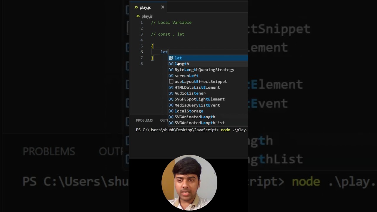 Local Variable in JavaScript  #javascriptinterview #javascript #memes