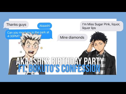 Akaashi's birthday party ft. Bokuto's confession - Haikyuu Text Video